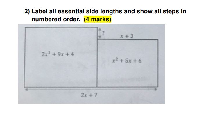 Solved Label all essential side lengths and show all steps | Chegg.com