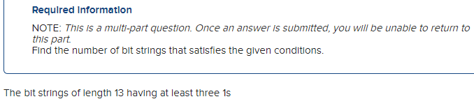 Solved Required Information NOTE: This is a multi-part | Chegg.com