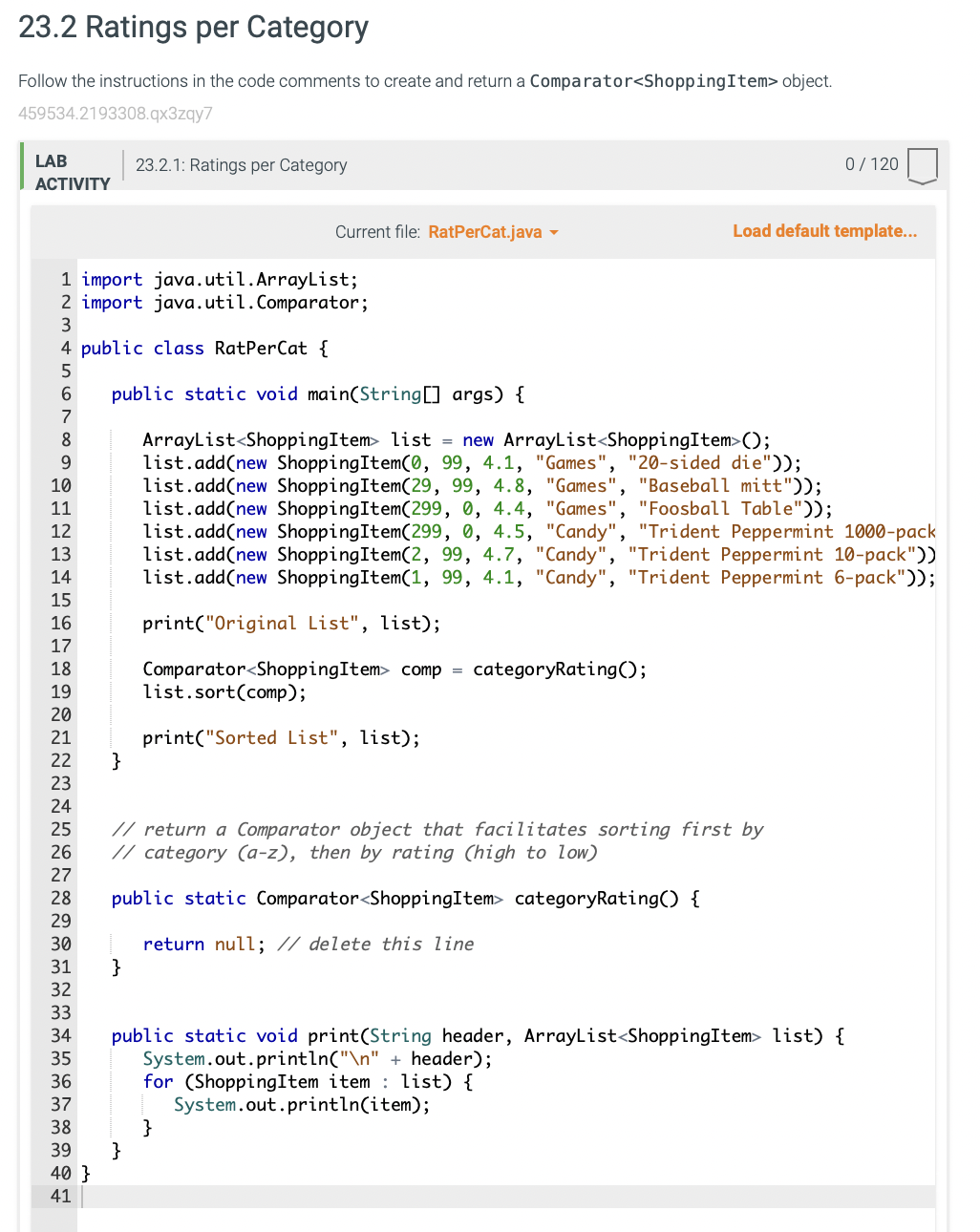 Solved 23.2 Ratings per Category Follow the instructions in | Chegg.com