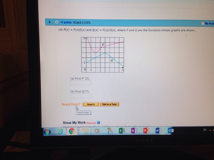 Solved 9. -1 points SCalc8 2.3.074. My Note Let p°) = | Chegg.com