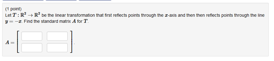 Solved Let T:R2→R2 be the linear transformation that first | Chegg.com