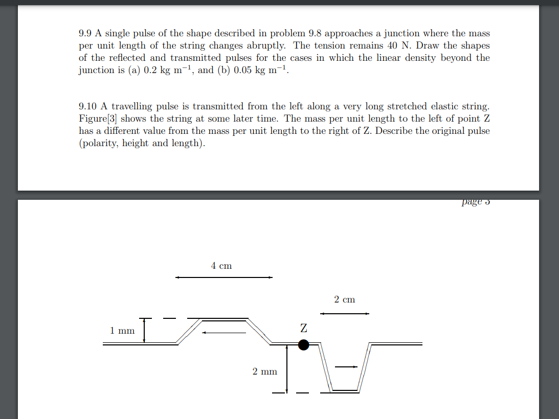 9.9 A single pulse of the shape described in problem | Chegg.com