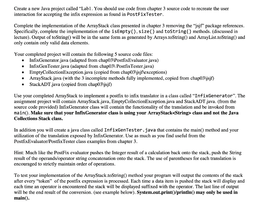 Solved Help with a Data Structures lab in Java. I have most | Chegg.com