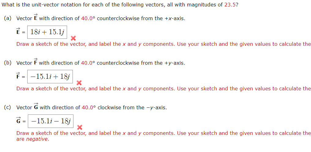 Solved What is the unit-vector notation for each of the | Chegg.com