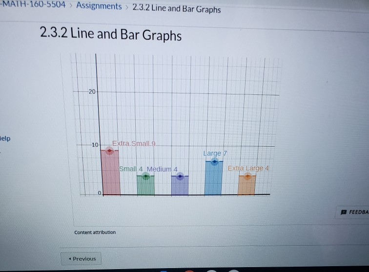 Solved 2.3.2 Line and Bar Graphs Create and interpret bar | Chegg.com