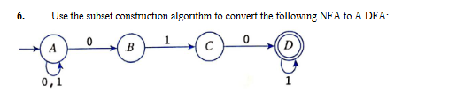 Solved 6. ﻿Use the subset construction algorithm to convert | Chegg.com