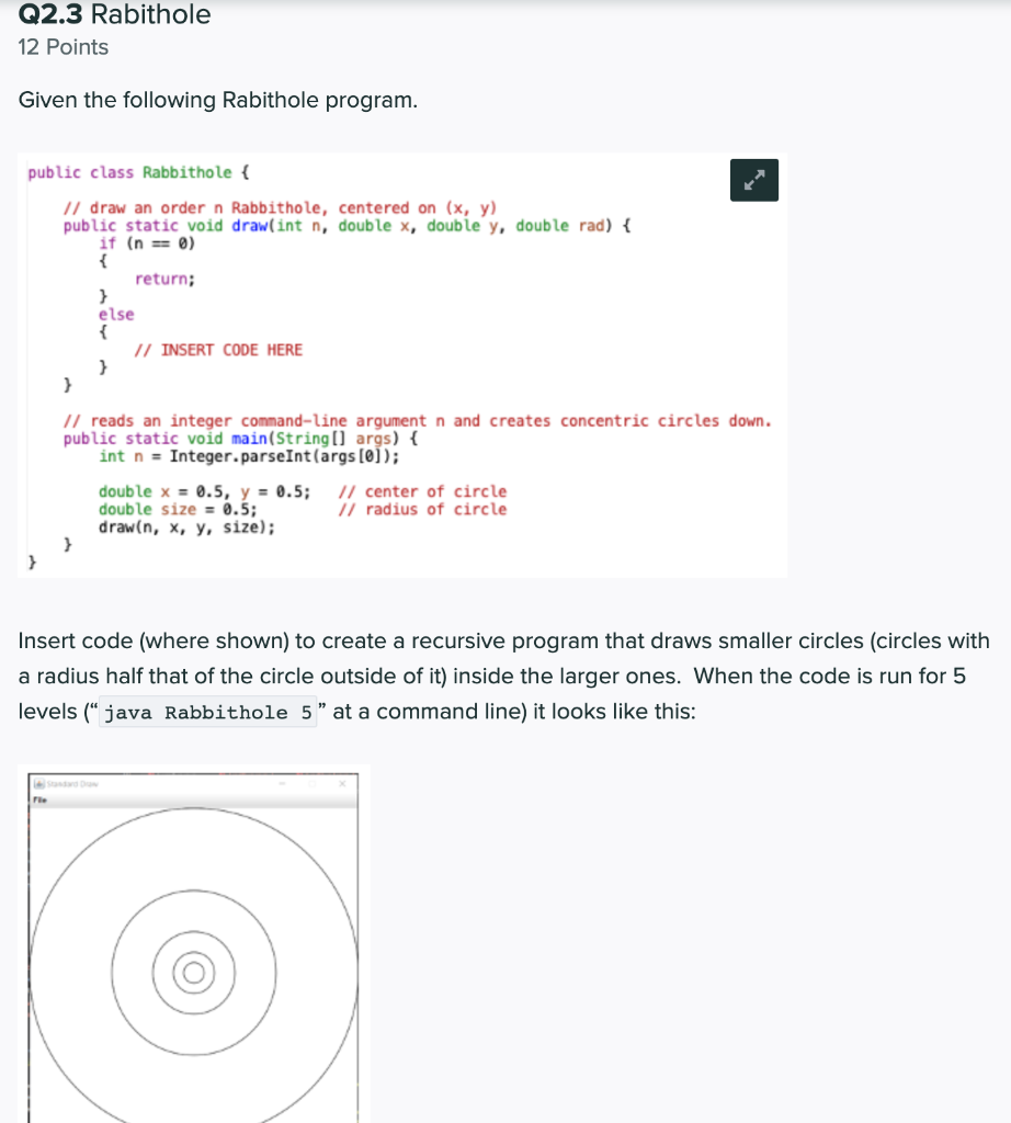 Solved Q2.3 Rabithole 12 Points Given the following | Chegg.com
