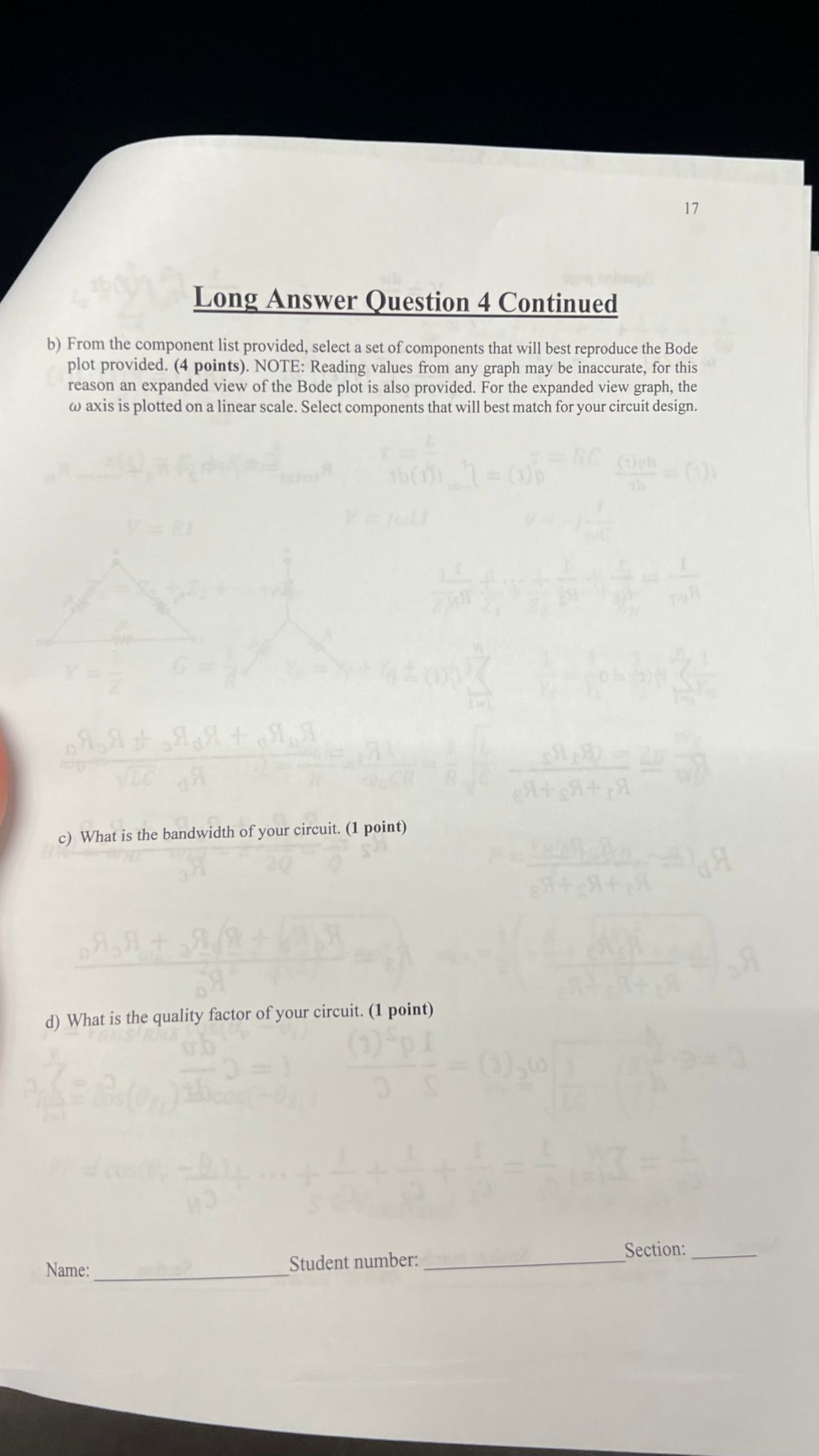 Solved Long Answer Question 4 (7 points) The following Bode | Chegg.com