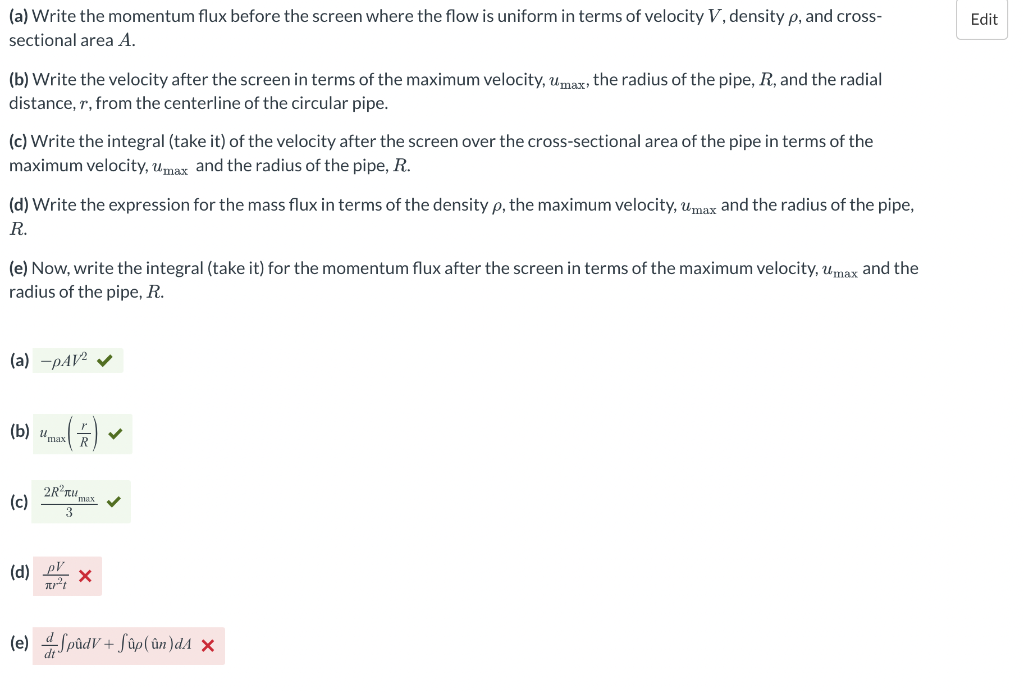 Solved A variable mesh screen produces a linear and | Chegg.com