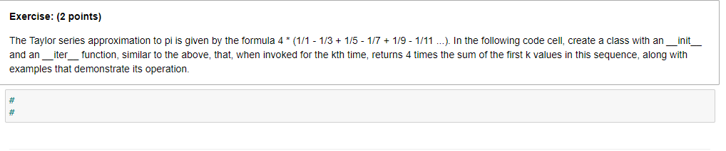 Solved Exercise: (2 points) The Taylor series approximation | Chegg.com