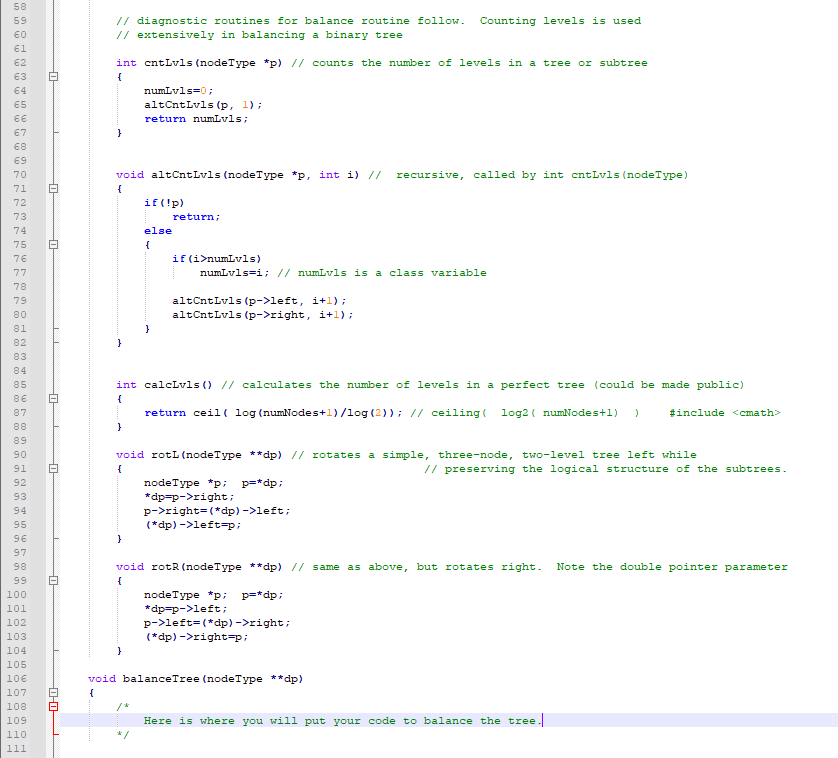 Solved Given a C++ project (in Zip file) with some | Chegg.com