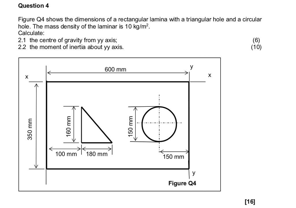 Solved Question 4 Figure Q4 shows the dimensions of a | Chegg.com Solved Question 4 Figure Q4 shows the dimensions of a | Chegg.com