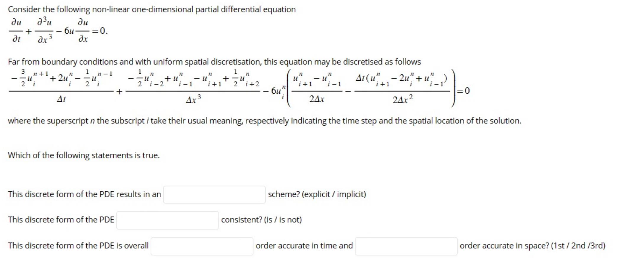 Solved Consider the following non-linear one-dimensional | Chegg.com