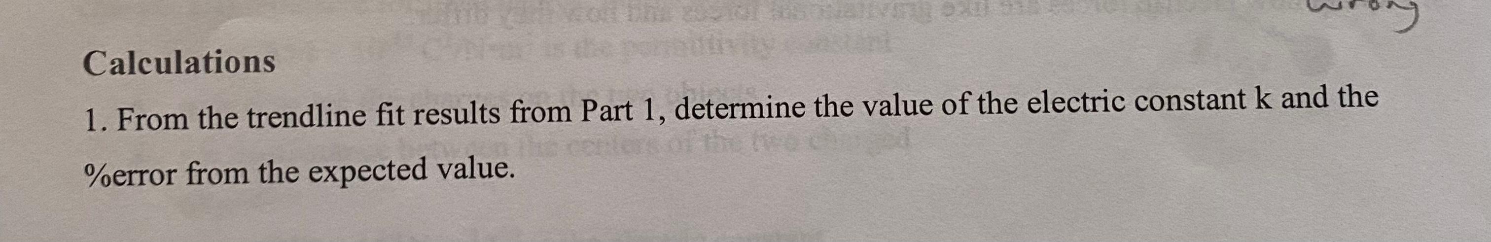 Solved Procedure - Part 1 Fixed distance, vary q2 1. In the | Chegg.com