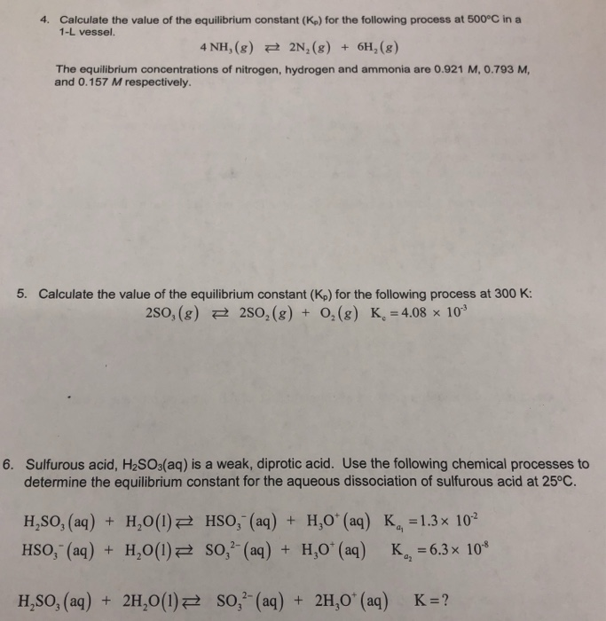 Solved Calculate the value of the equilibrium constant (Kp) | Chegg.com