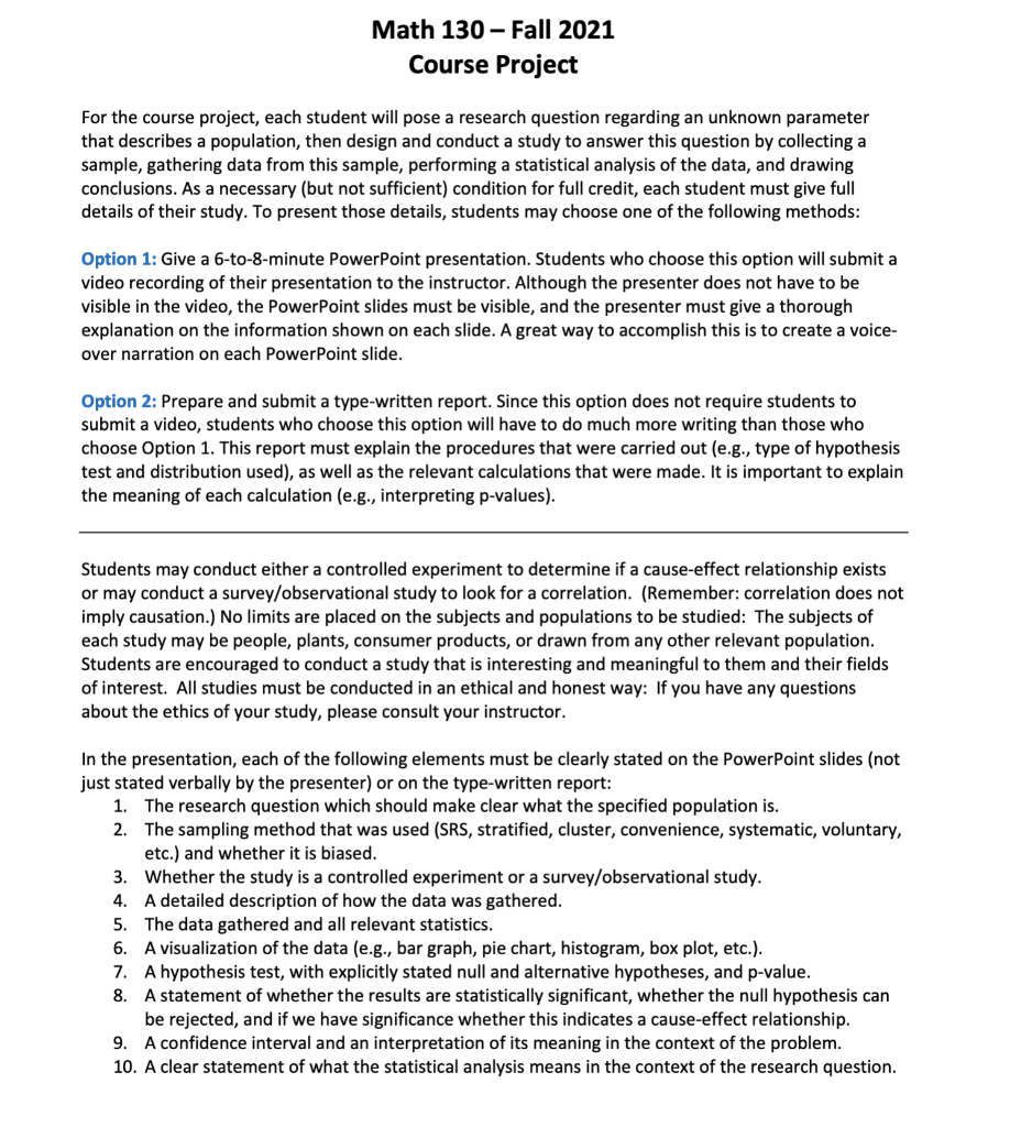 Need an idea of an observational study that can be | Chegg.com