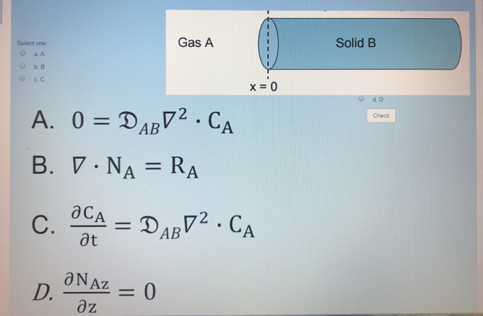 Solved Consider a system where gas A is diffusing into a | Chegg.com