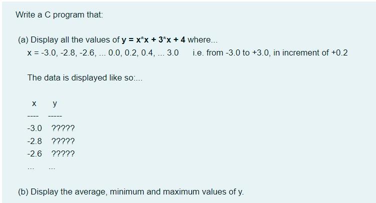 Solved Write a C program that: (a) Display all the values of | Chegg.com
