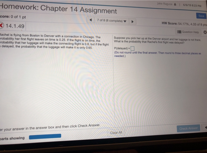 Solved Homework: Chapter 14 Assignment Jake Ragusa &I 6/6/19 | Chegg.com