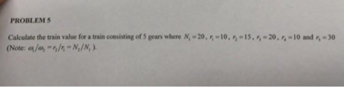 Solved Calculate the train value for a train consisting of 5 | Chegg.com