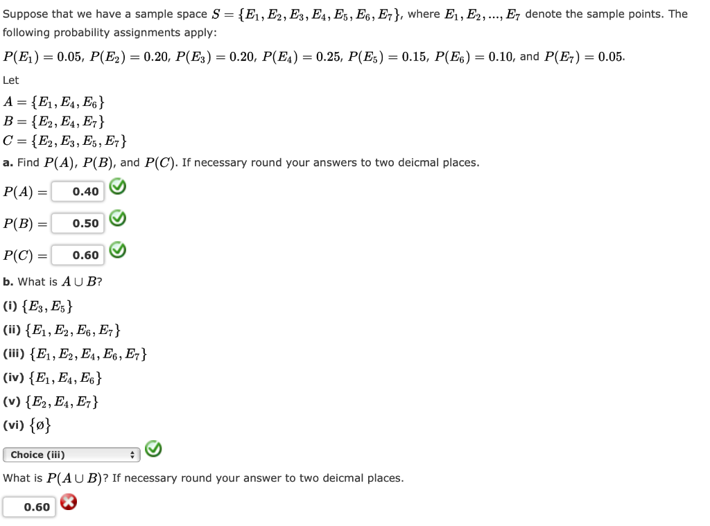 Solved Suppose That We Have A Sample Space S E1 E2 E3 Chegg
