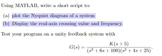 Solved Using Matlab Write A Short Script To A Plot The
