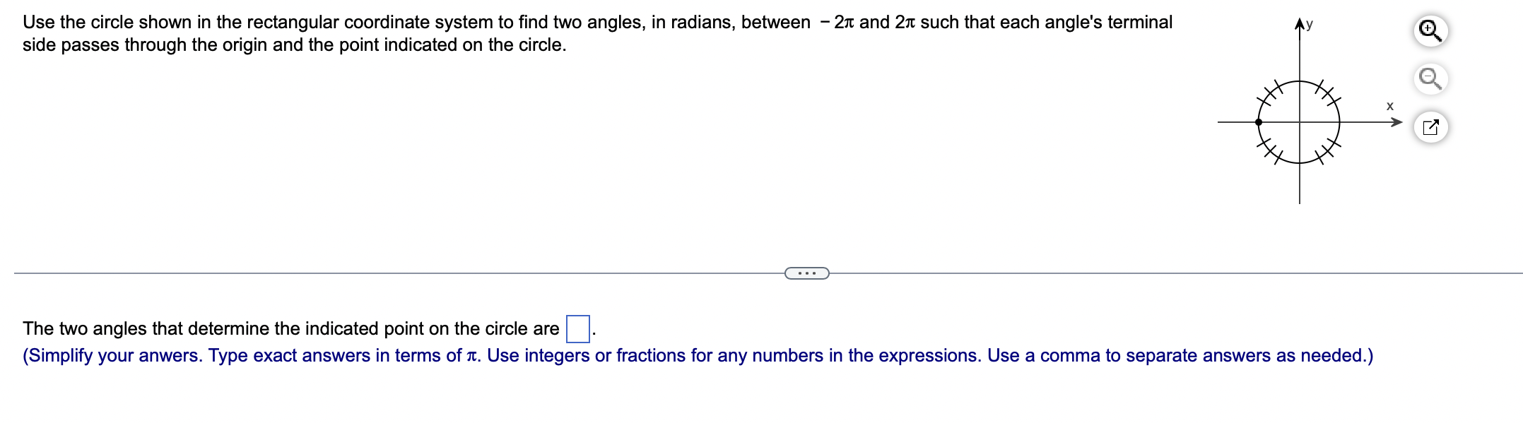 Use the circle shown in the rectangular coordinate | Chegg.com