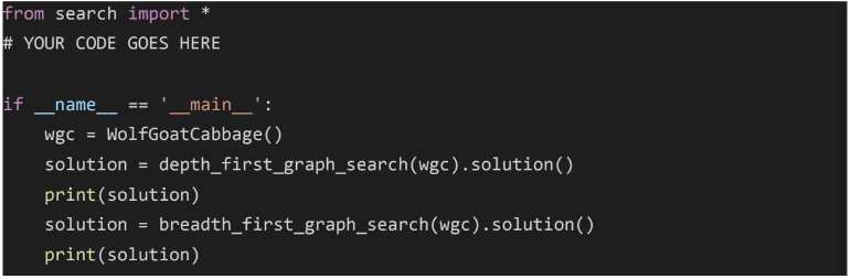 Solved Write a python class, WolfGoatCabbage, that describes | Chegg.com