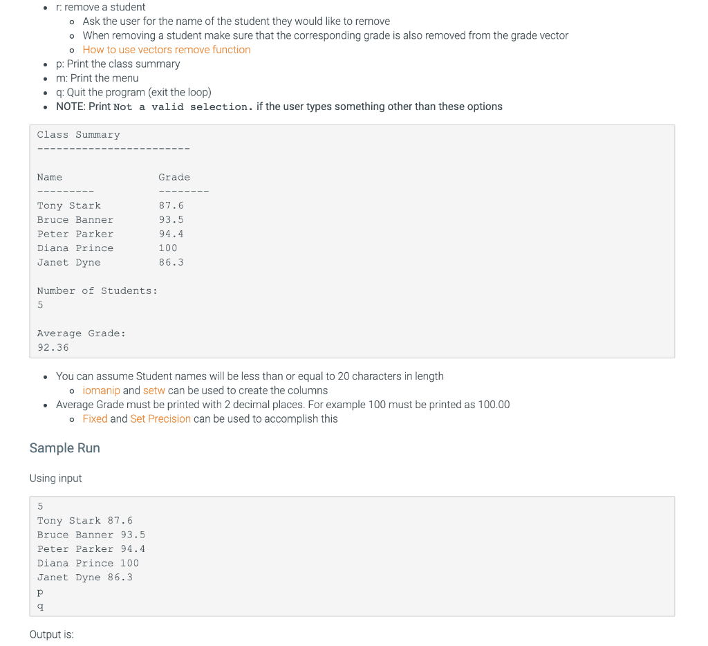 Solved About I would like a program that will read in | Chegg.com