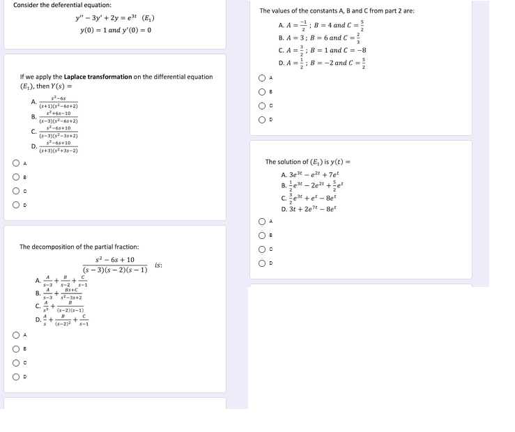 Solved Consider the deferential equation: у" – 3y' + 2у в е* | Chegg.com