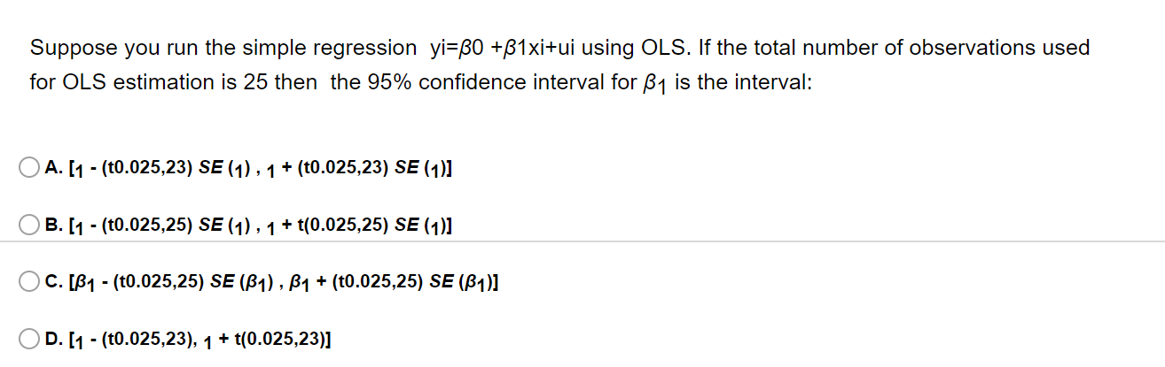Solved 1. 2. The OLS residuals in the multiple regression | Chegg.com