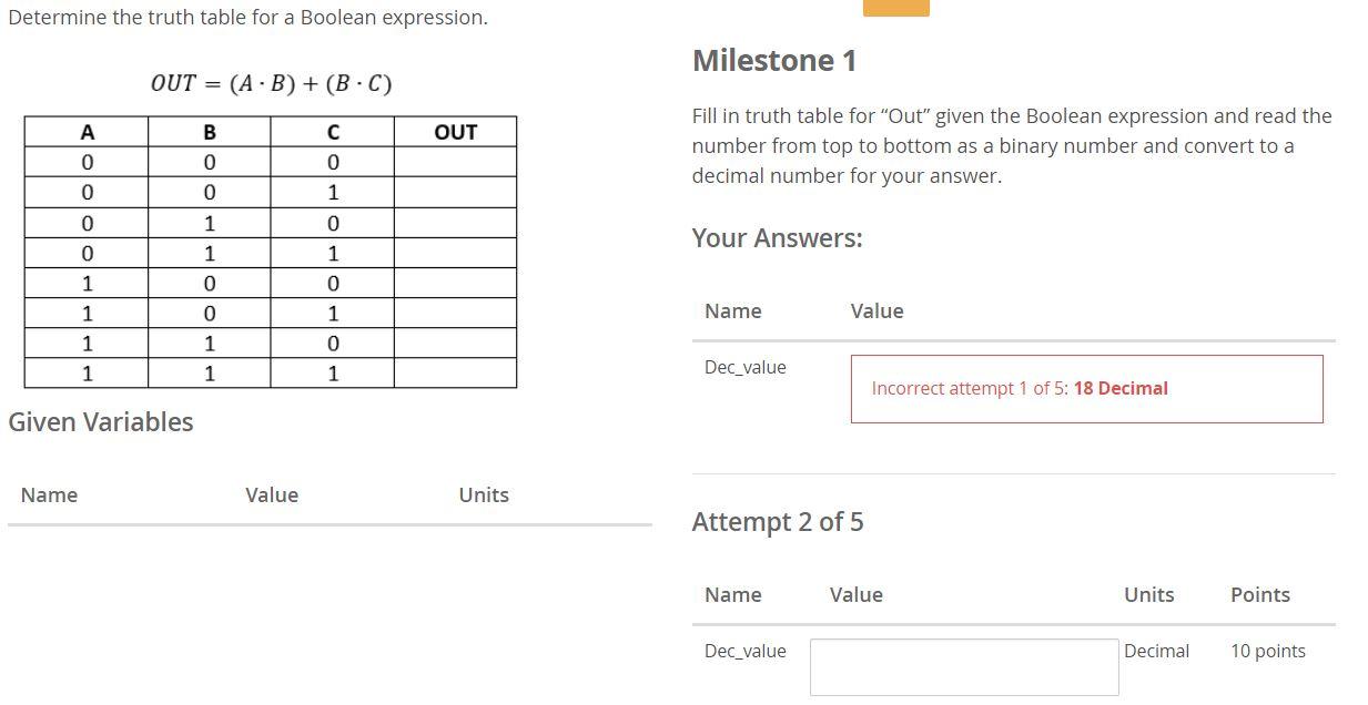 Solved Determine the truth table for a Boolean expression. | Chegg.com