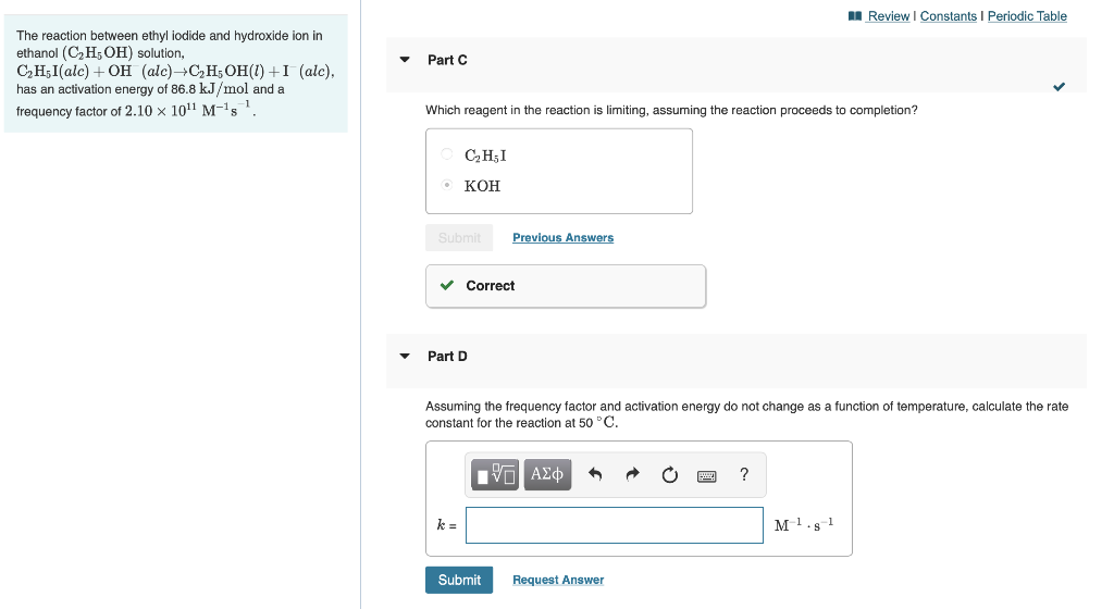 Solved II Review | Constants Periodic Table Part C The | Chegg.com
