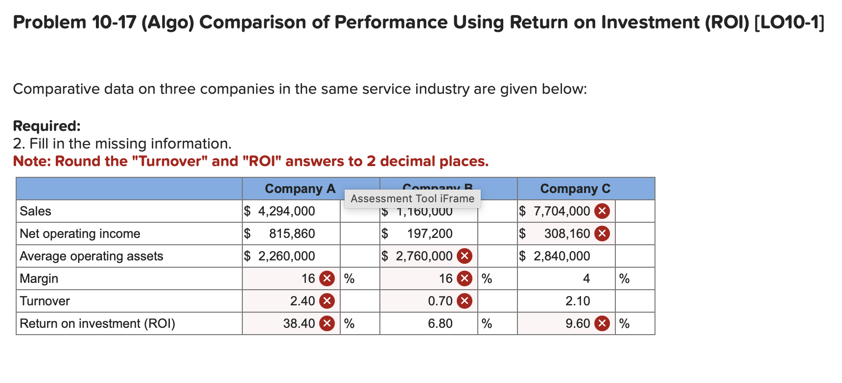 Solved Problem 10-17 (Algo) ﻿Comparison of Performance Using | Chegg.com