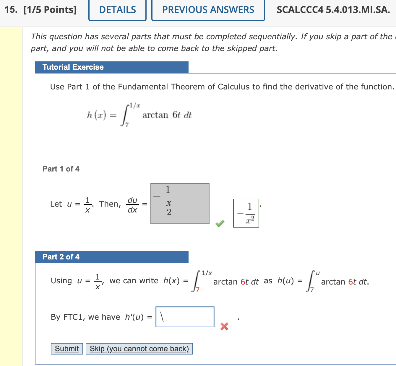 Solved This question has several parts that must be | Chegg.com