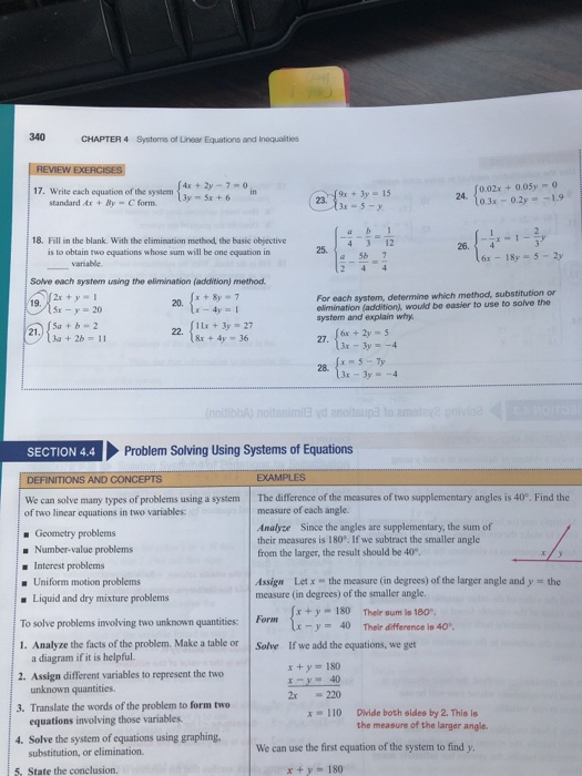 Solved 340 CHAPTER 4 Systems of Linear Equations and | Chegg.com