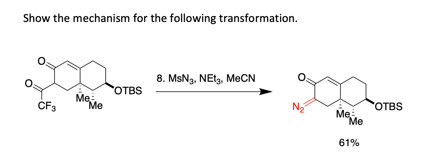 Solved Show the mechanism for the following transformation. | Chegg.com