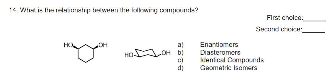 Solved What is the relationship between the two compounds? | Chegg.com