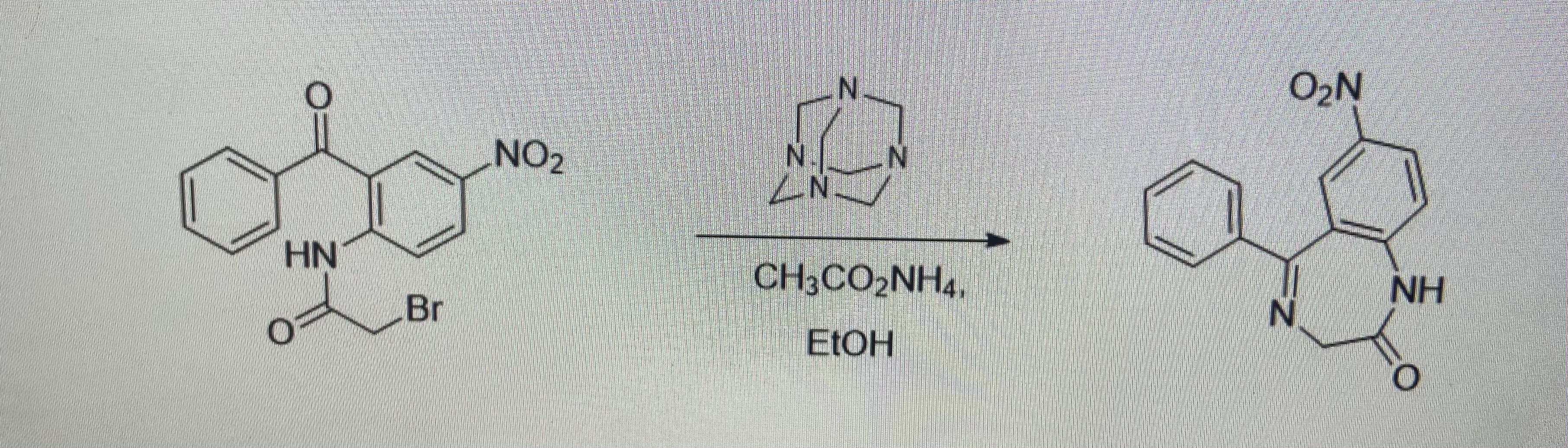 Solved N. O2N NO2 N. ce N 2_N. HN CH3CO2NH4, NH Br N O EtOH | Chegg.com