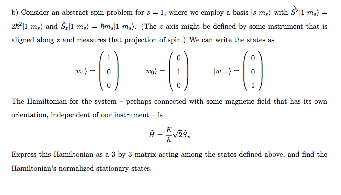 Solved 4. Angular Momentum, Spin, Measurement: a) First a | Chegg.com