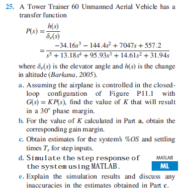 25. A Tower Trainer 60 Unmanned Aerial Vehicle has a | Chegg.com