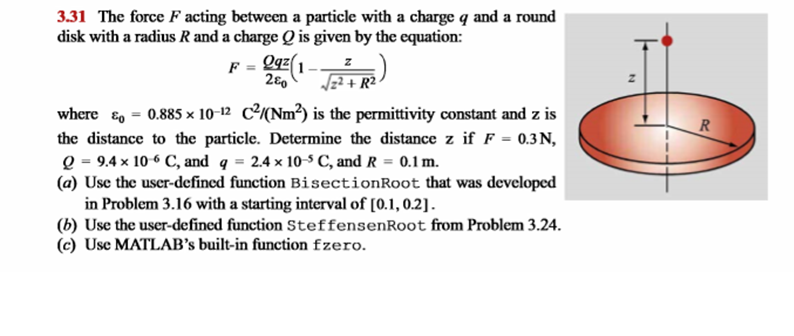 Solved 3 31 The Force F Acting Between A Particle With A