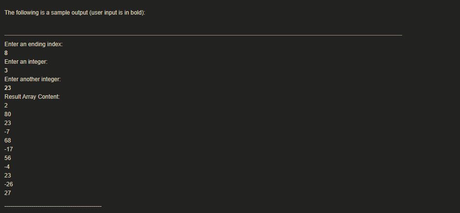 Solved Assignment Description: An array of integers can be | Chegg.com