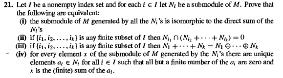 21. Let I be a nonempty index set and for each i 1 | Chegg.com