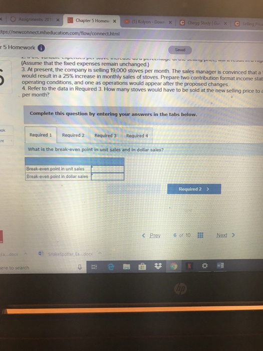 Solved hapter 5 Homework Help Save&Exit Submi 6 Outback | Chegg.com