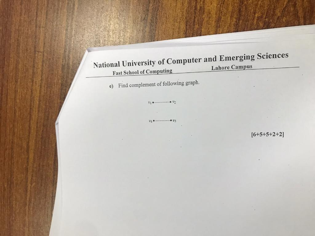 Solved National University of Computer and Emerging Sciences | Chegg.com