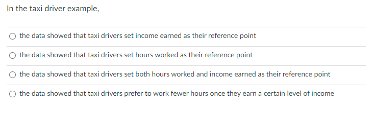 Solved In the taxi driver example, the data showed that taxi | Chegg.com