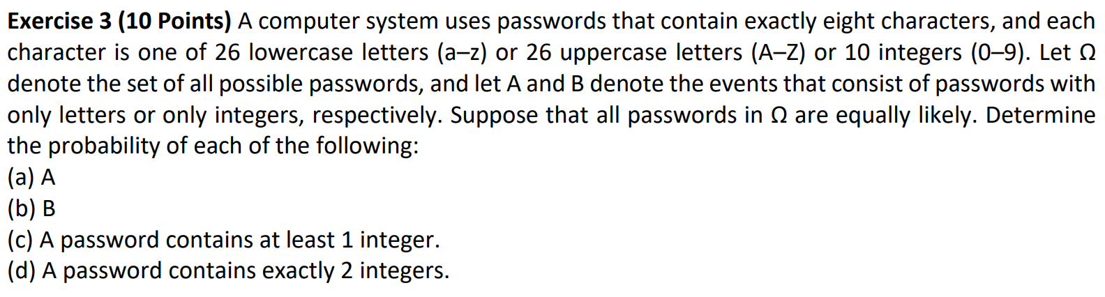 Solved Exercise 3 (10 Points) A computer system uses | Chegg.com