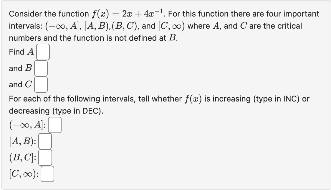 Solved Consider The Function F X 2x 4x 1 ﻿for This