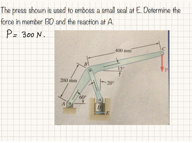 [Solved]: The press shown is used to emboss a small seal at